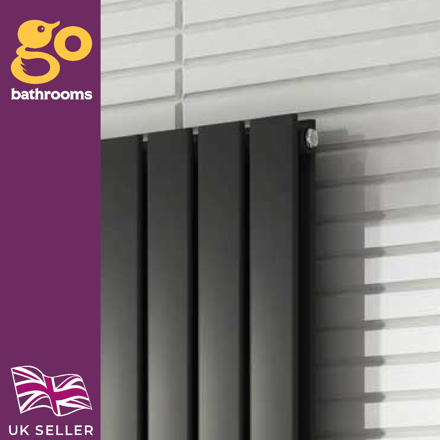 Anthracite Designer Pinta Radiator Vertical Horizontal Flat Panel ...