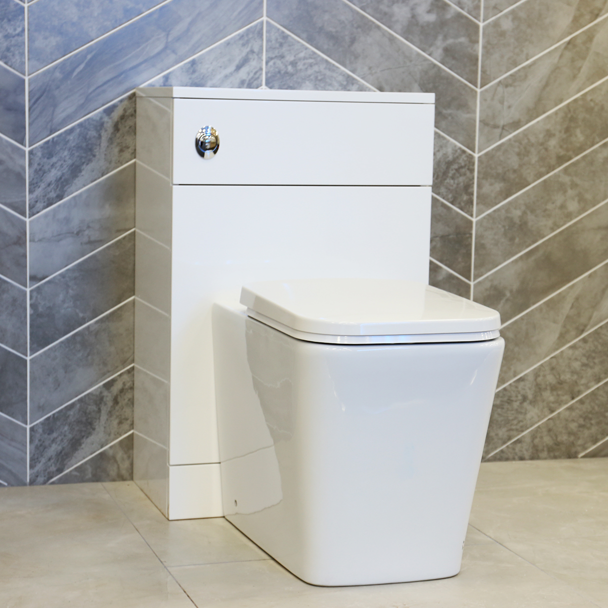 Traditional Bathroom Vanity Unit Basin Sink Unit Storage WC Gloss White ...