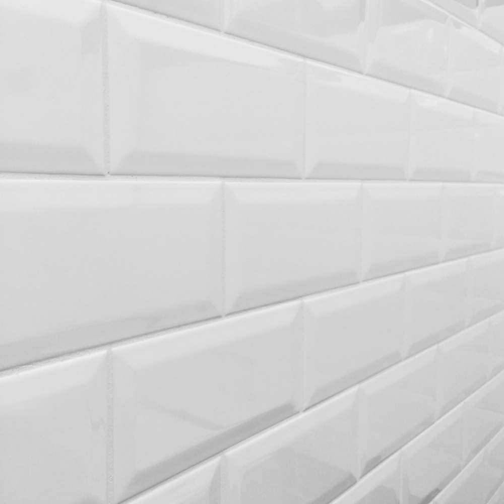 Metrolite Underground Subway Beveled Brick Effect Ceramic Wall Tile Box ...